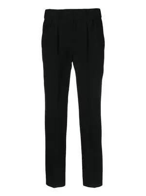 Brunello Cucinelli High-waist Cropped Trousers - Black