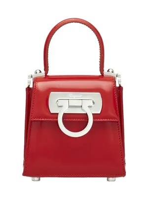 FERRAGAMO Iconic Top Handle Mini Bag - Red