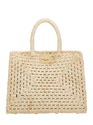 FERRAGAMO The Studio Medium Tote Bag - Neutrals