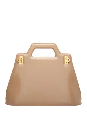 FERRAGAMO Ferragamo Wanda Leather Tote Bag Neutrals