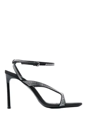 SERGIO ROSSI Sr Aracne 100mm Crystal-embellished Sandals - Black