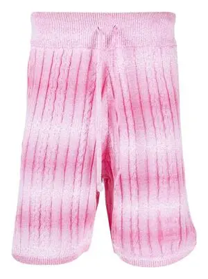 Gcds Knitted Degradé Bermuda Shorts - Pink