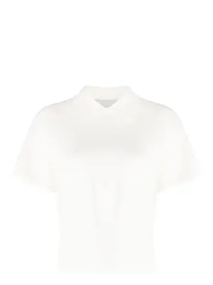 3.1 Phillip Lim Crepe-texture Polo Top - White