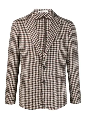 Tagliatore Check-pattern Blazer - Neutrals