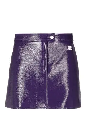 COURREGES Re-Edition Vinyl Miniskirt Purple