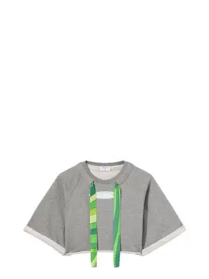Emilio Pucci Melange-effect Cropped Top - Grey
