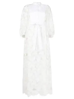 Erdem Nairne Floral-lace Midi Dress - White
