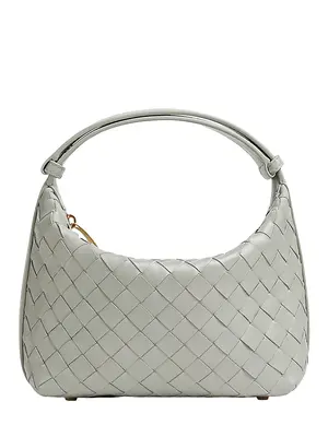 Bottega Veneta Bottega Veneta Mini Wallace Leather Top-Handle Bag Agate Grey