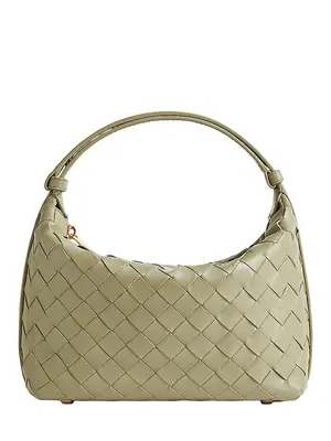 Bottega Veneta Bottega Veneta Mini Wallace Leather Top-Handle Bag Travertine