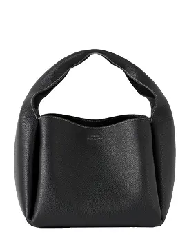 TOTEME Leather Bucket Bag Black