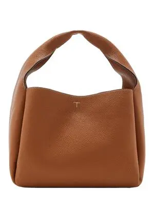 TOTEME Leather Bucket Bag Brown