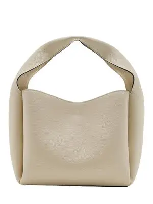 TOTEME Leather Bucket Bag White