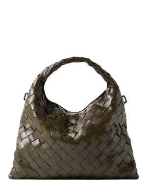 Bottega Veneta Small Drop Intrecciato Leather Shoulder Bag Green