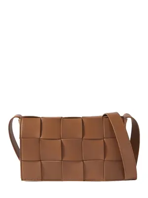 Bottega Veneta Cassette Medium Crossbody Bag Brown