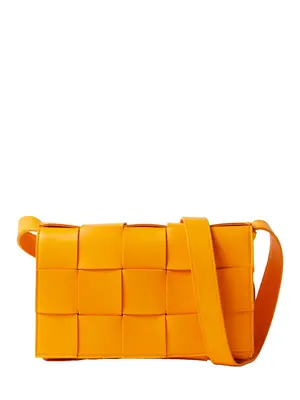 Bottega Veneta Cassette Medium Crossbody Bag Orange