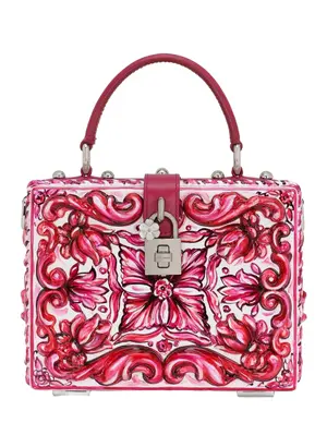 Dolce & Gabbana Dolce Box Majolica-print Shoulder Bag - Pink