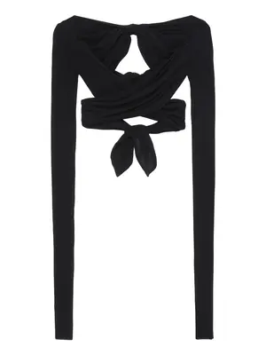 Philosophy Di Lorenzo Serafini Bow-fastening Cropped Top - Black