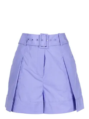 3.1 Phillip Lim Pleated Belted Shorts - Purple