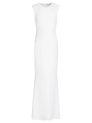 Badgley Mischka Sequined Mesh Gown Ivory