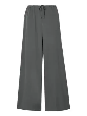 THE ROW The Row Barrie Wide-Leg Wool-Crepe Pants