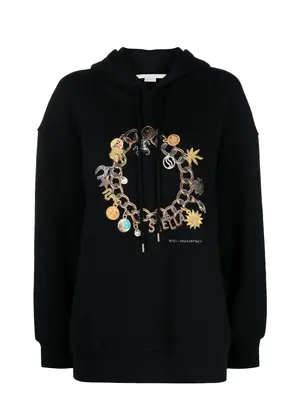 Stella McCartney Graphic Cotton Hoodie - Black