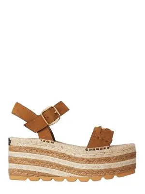 Stella McCartney Gaia Platform Espadrille Wedges - Pecan