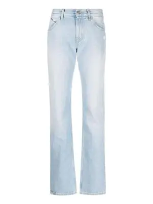 Attico High-waisted Straight-leg Jeans - Blue
