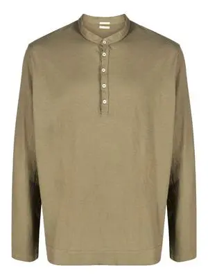 MASSIMO ALBA Long-sleeve Cotton Henley Shirt