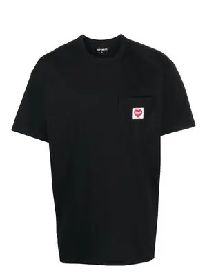 Carhartt Work In Progress Logo-patch Cotton T-shirt - Black