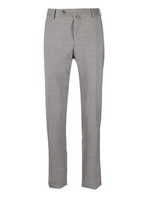 PT TORINO Tailored-cut Tapered Trousers - Grey