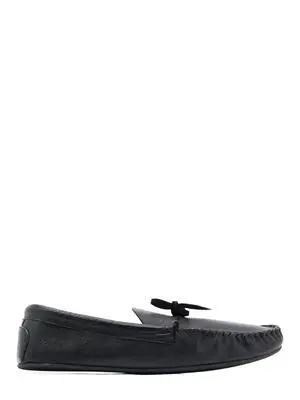 THE ROW Lucca Leather Moccasins - Black