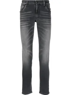 SALVATORE SANTORO Faded Skinny Jeans - Black