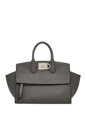 FERRAGAMO Studio Logo-plaque Tote Bag - Grey