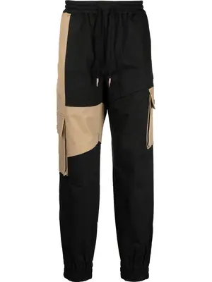 FENG CHEN WANG Colour-block Panelled Trousers - Black