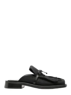 GIABORGHINI Gia/rhw Rosie Linen Mules - Black