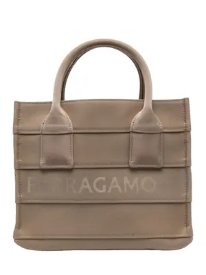 FERRAGAMO Signature Cotton-blend Tote - Neutrals