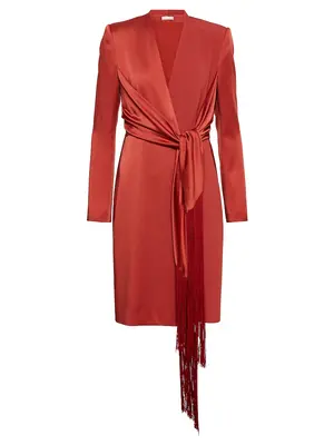 Max Mara Maura Satin Minidress - Red