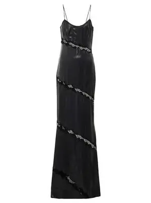 Alessandra Rich Lace-embroidered Dress - Black