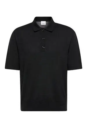 Burberry Wool And Silk Polo Top - Black