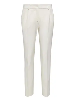 Dolce & Gabbana Low-rise Wool-blend Pants - White