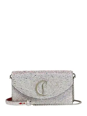 CHRISTIAN LOUBOUTIN Loubi54 Embellished Leather Clutch - Multicoloured