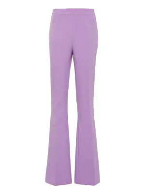Safiyaa Alexa High-rise Flared Crêpe Trousers - Purple