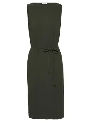 Max Mara Teulada Pleated Jersey Dress - Green
