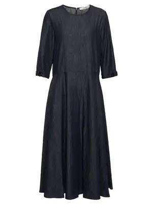 Max Mara Valery Denim Midi Dress - Blue