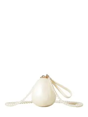 Simone Rocha Micro Egg Faux Pearl-embellished Clutch - White