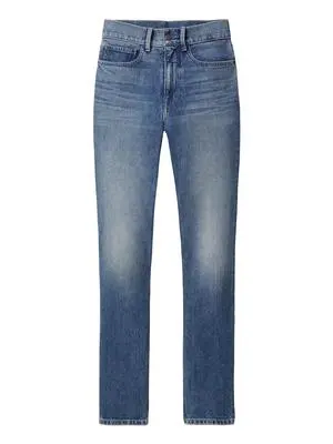 Lafayette 148 New York Reeve High-rise Straight Leg Jeans - Faded Skyline