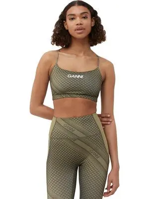 GANNI Active Strap Top - Green