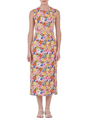 Endless Rose Floral Cotton Dress - White Multi