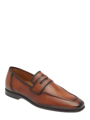 Mezlan Deerskin Penny Loafer - Cognac