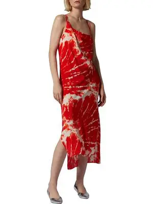 Equipment Silvana Printed Slipdress - Fiery Red Multi